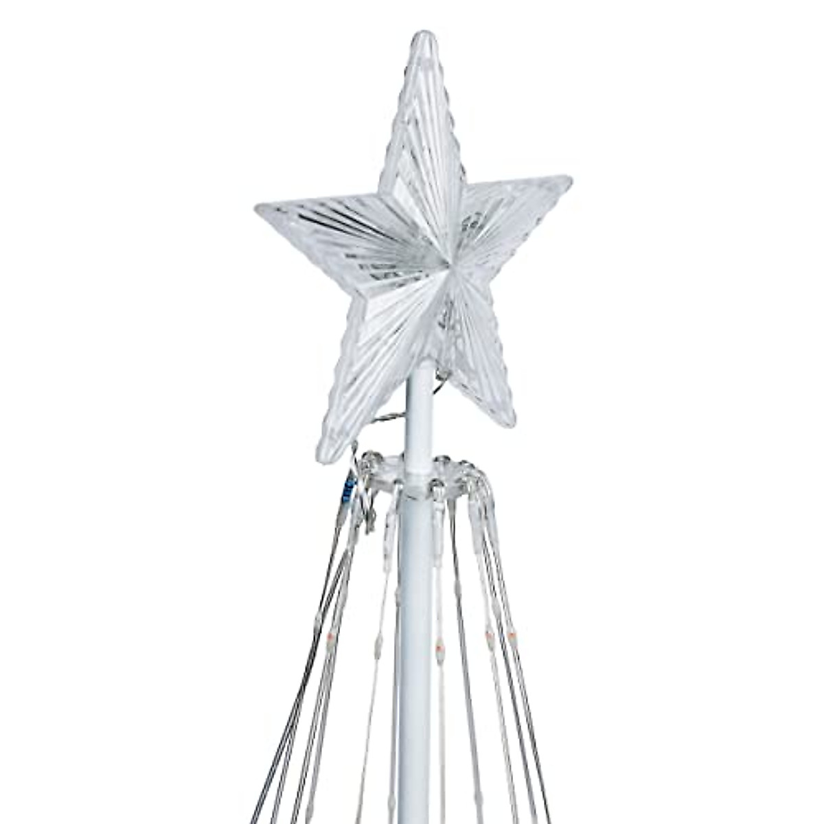 Alpine Corporation Large Tower Christmas Tree with Multi-Functional LED Lights