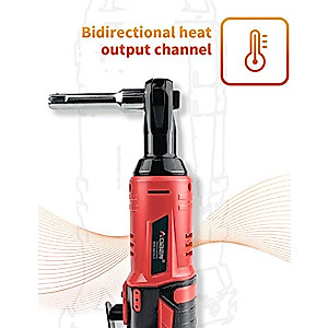 AOBEN Cordless Electric Ratchet Wrench Set, 3/8" 12V Power Ratchet Tool Kit With 2 Packs 2000mAh Lithium-Ion Battery And Charger