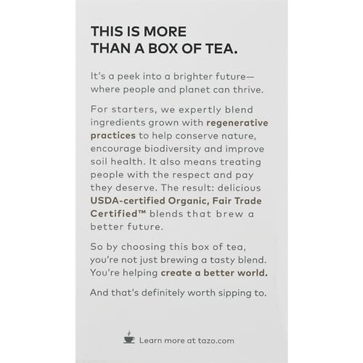 TAZO Tea Bags, Black Tea, Regenerative Organic Awake English Breakfast Tea, 16 Count