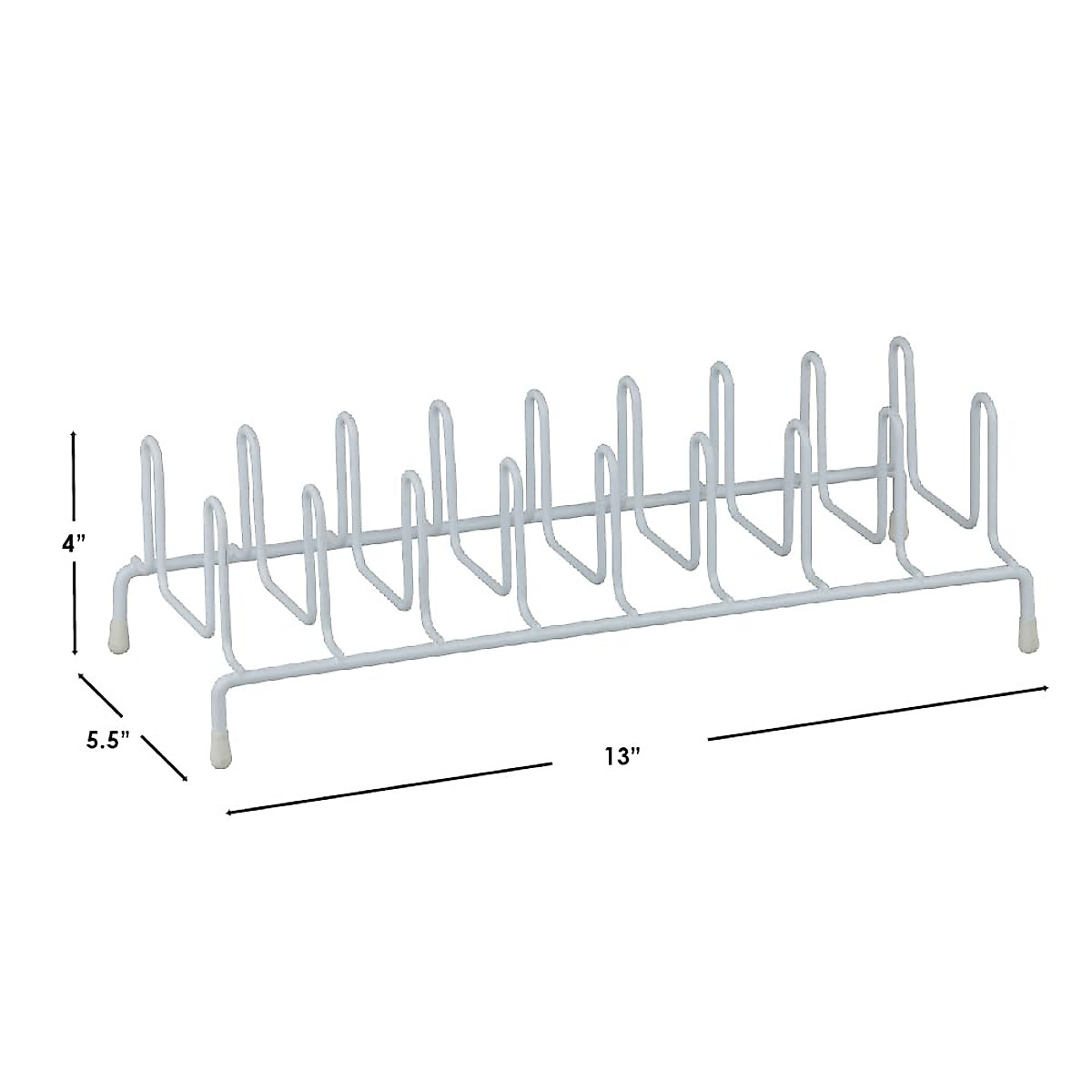 Home Basics PR30379-6 Plate Rack, 13 x 5.5 x 4, White