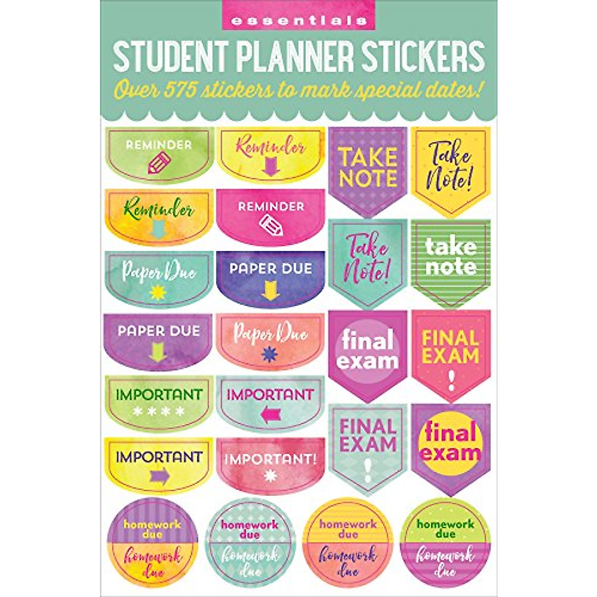 Student Planner Stickers (Set of 575 Stickers)