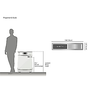 Kubik Letters Premium Dishwasher Magnet Clean Dirty Sign - Stainless Steel Grade 304 Dishwasher Magnet - Clean Dirty Magnet for Dishwasher - Dirty Clean Dishwasher Magnet, Dishwasher Clean Dirty Sign