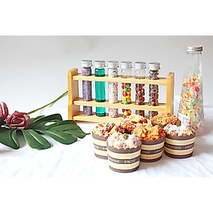 Muhome 30 Pack 65ml Clear Plastic Test Tubes with Screw Caps Flat Bottom, 27×149mm Tubes for Gumball Candy and Beads Storage, Scientific Experiments, Bath Salt DIY Christmas Party Favors