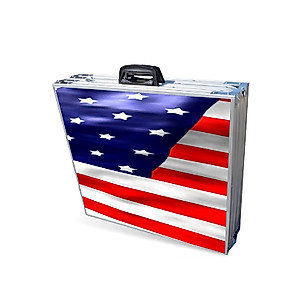 PartyPong 8-Foot Folding Beer Pong Table w/LED Lights - USA Edition