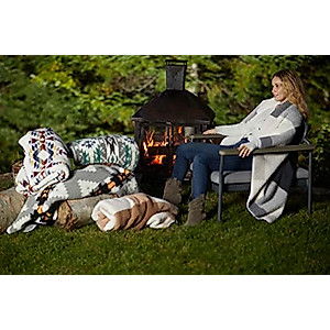 Luxe Sherpa Fleece Blanket Ultra Plush Lightweight Throw Blanket Soft Cozy for Bed Sofa Home Warm Fuzzy Blanket Bohemian Soft Cozy Plush Blanket, Navajo Print Multi, 50 in x 60 in