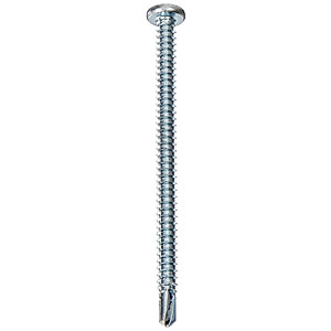 Small Parts 1048KPP Steel Self-Drilling Screw, Zinc Plated Finish, Pan Head, Phillips Drive, #3 Drill Point, #10-16 Thread Size, 3" Length (Pack of 50)