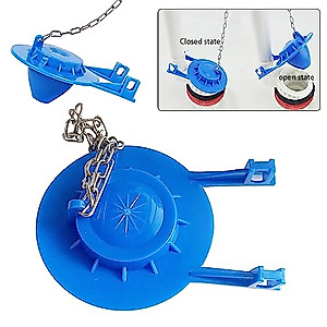 1 Pack Toilet Flapper Replacement, Universal 2-inch Toilet Stopper Flapper Compatible with American Standard Toilet Tank, Water Saving Long-Lasting Rubber Seal Flapper with Stainless Steel Chain