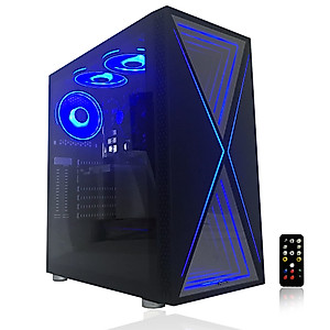 Alarco Gaming PC Desktop Computer Intel i7 3.40GHz,16GB Ram,1TB Hard Drive,Windows 10 pro,WiFi Ready,Video Card Nvidia GTX 750 4GB, 3 RGB Fans with Remote