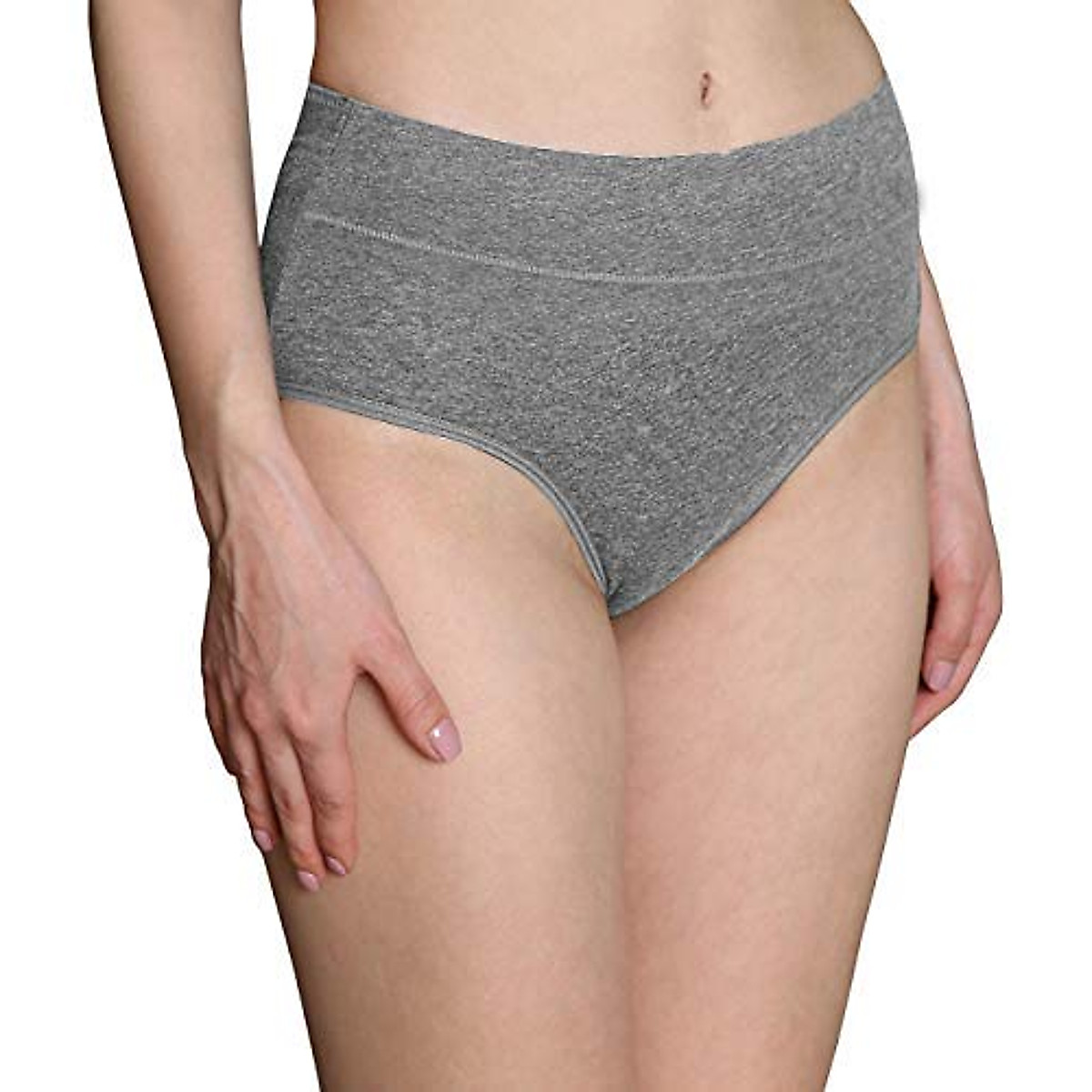 UMMISS Women Panties 5 Pack, Soft Cotton Comfortable Underwear Mid Waist Breathable Solid Color Briefs Panties for Women -Multi -M