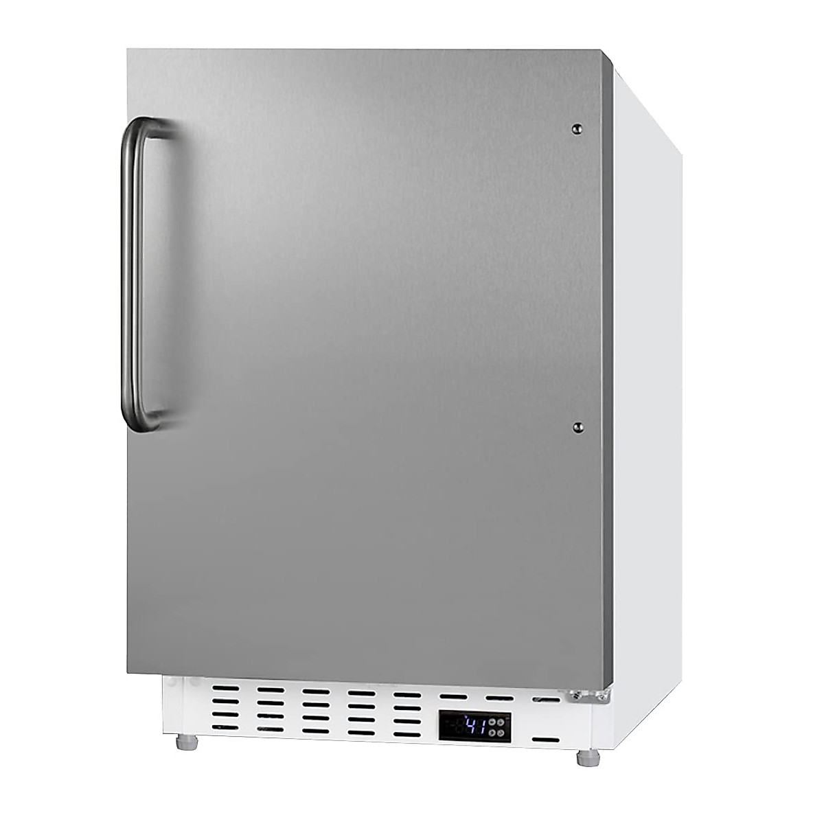 Summit Appliance ALR46WSSTB 20" Wide Built-In All-Refrigerator, ADA Compliant, 3.53 cu.ft Capacity, Adjustable Thermostat, Removable Door Racks, Automatic Defrost, Temperature & Open Door Alarms