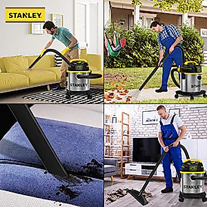 Stanley SL18136 Wet Dry Vacuum, 3 Gallon, 4.0 HP, Stainless Steel