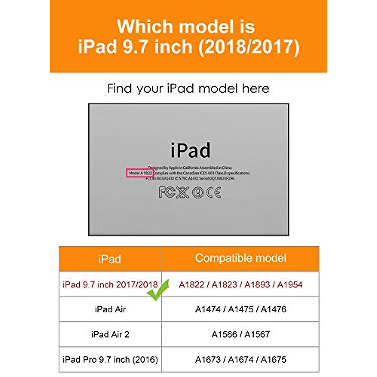 DTTO iPad 9.7 Case 2018 iPad 6th Generation Case / 2017 iPad 5th Generation Case, Slim Fit Lightweight Smart Cover with Soft TPU Back Case for iPad 9.7 2018/2017 [Auto Sleep/Wake] - Rose Gold