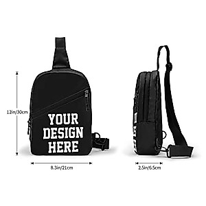 Custom Crossbody Sling Bag With You Logo Text Picture Personalized Chest Bags Travel Business Shopping Sport Mens Custom Chest Bags