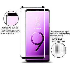 [2-Pack] Galaxy S9 Plus Screen Protector Glass [Easy Installation Tray], iAnder 3D Curved [Tempered Glass] Screen Protector for Galaxy S9 Plus S9+ [Case Friendly]