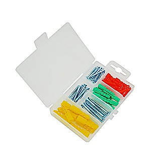 9pcs Twist Wood Masonry Drill Bits Set Concrete Anchors Screws Assortment Kit