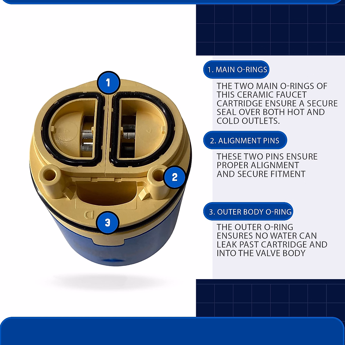 Belanger FC9AC010 Ceramic Plastic Faucet Cartridge - Replacement Cartridge with Single Lever Cartridge - Pressure Balance Cartridge Replacement Low Torque Structure Type - JH04BD Hain-Yo, 40mm