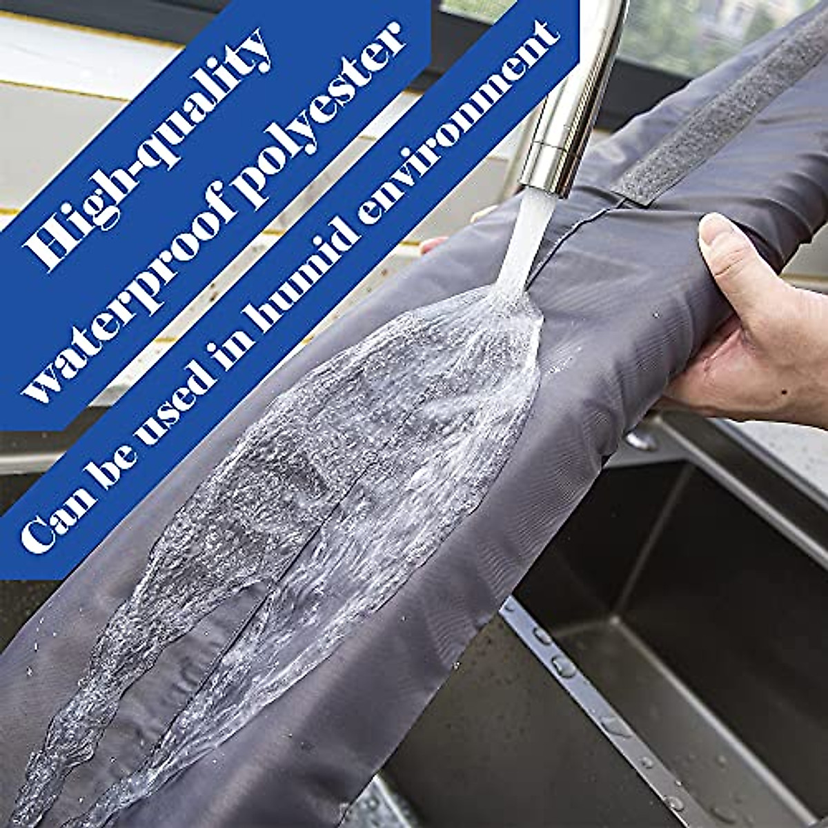 SHMILY Draft Stopper: Adjustable 32"-38", Blocks 1.5" Gap, Multi-Proof & Blocks Light/Noise (Grey)