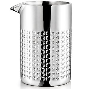 Elsjoy Stainless Steel Cocktail Mixing Glass, 18 Oz (550ml) Double Walled Bartending Glasses Unbreakable Cocktail Shaker Wine Mixer Cup, Bar Mixing Tin for Bartenders, Bar Tools, Barware Essentials