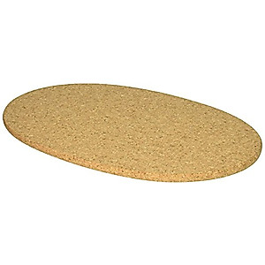 Linden Sweden Jonas Round Cork Trivet - Water Absorbent - Perfect for Plants, Hot Pots, Pans, Mugs, and Glasses (13" x 8 1/2" (1pack))