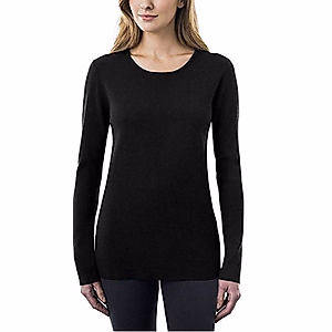 Kirkland Signature Ladies’ Crewneck Sweater (Black, X-Large)