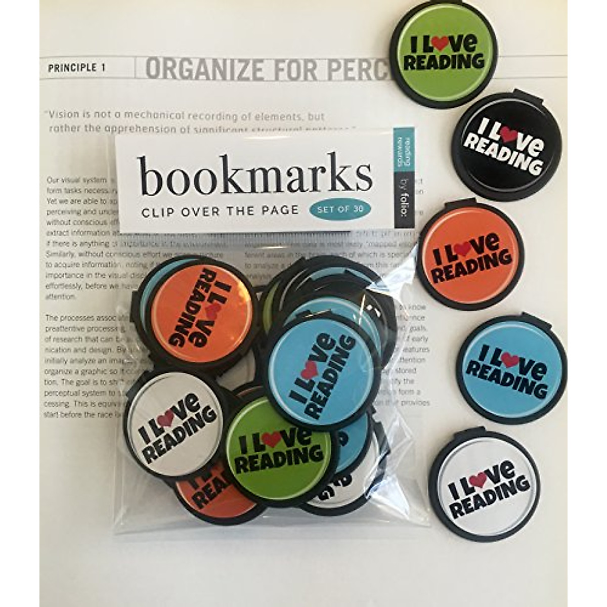 "Clip Over The Page" DIY Bulk Bookmarks Set of 30 Color Your OWN - Read Bulk Bookmarks for Kids Girls Boys Teens. Perfect for Gifts - Student Incentives – Birthday Party Favors – Reading Incentives