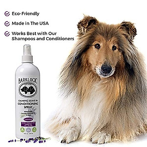BarkLogic Leave in Conditioning Hair Detangling Spray Conditioner, 16oz, Lavender - Dog & Puppy Detangler and Dematting Spray