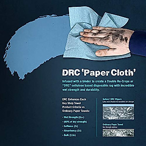 Sellars 54483 Toolbox Shop Towels 3-Pack, 11" Length x 9.4" Width, Blue (1 Packs of 3 Rolls, 55 Sheets per Roll)