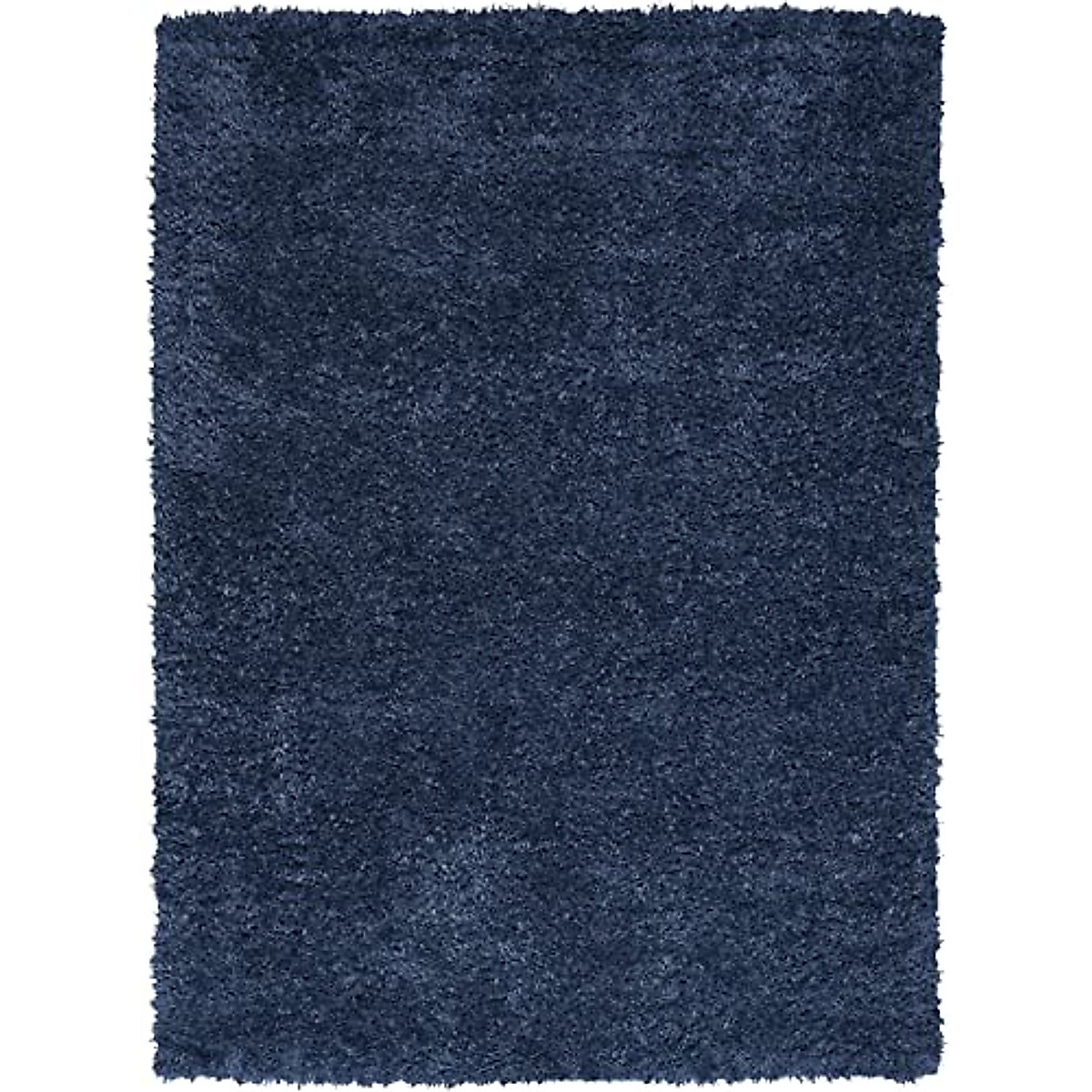 Nourison Lush Shag Modern & Contemporary Denim 5'3" x 7'3" Area -Rug, Easy -Cleaning, Non Shedding, Bed Room, Living Room, Dining Room, Kitchen (5x7)