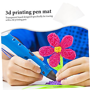 EXCEART 10pcs Transparent Drawing Board 3D Pen Pad 3D Pen Stencils 3D Printer Pen Mat 3dpen Pad 3 Accessories Drawing Paper for Kids Plastic Basic Template PVC Album White Canvas Child