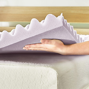 Mellow 2 Inch 5-Zone Memory Foam, Soothing Lavender Infusion, Full Mattress Topper