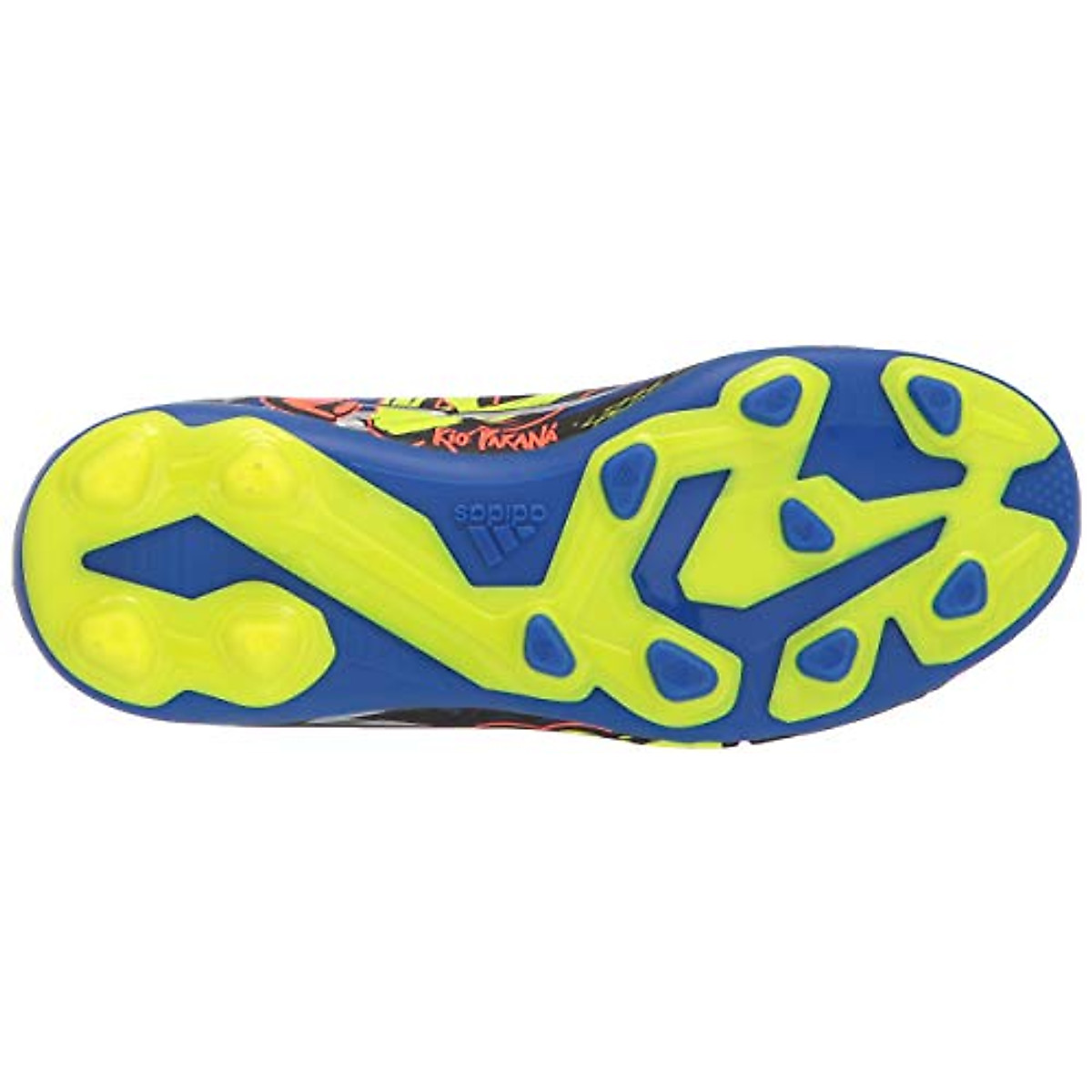 adidas Boy's Nemeziz Messi 19.4 Firm Ground Soccer Shoe, Royal Blue/Silver/Yellow, 2 Little Kid