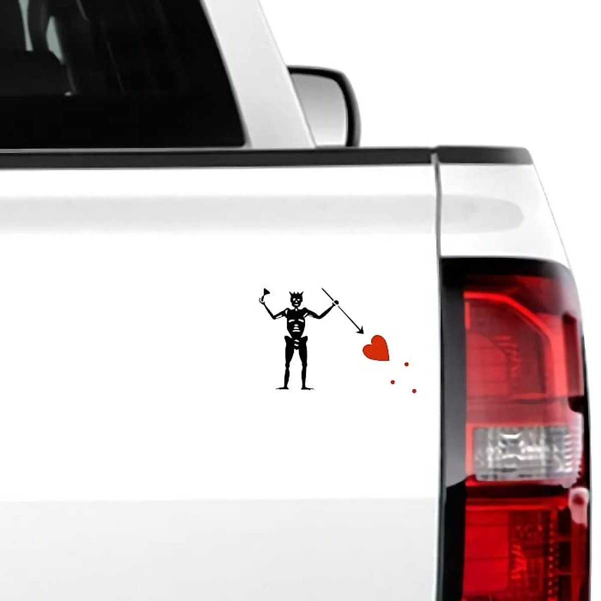 Blackbeard Jolly Roger Edward Teach Vinyl Decal Sticker | Custom Truck Window Bumper Car Laptop Automotive Wall Gift Gun Carrier Black Skeleton