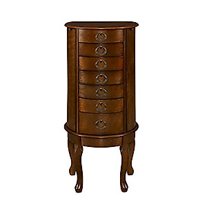 Powell Burnished Oak Jewelry Armoire