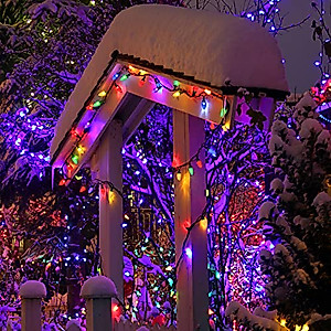 Anycosy Christmas Lights, 32.8 Ft 50 LED C9 Christmas Lights with Timing Function Waterproof and Connectable Plug for Home Party Garden Decor Outdoor Christmas Decorations WC-50