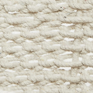 CosmoLiving by Cosmopolitan Cotton Fabric Handmade Decorative and Functional Storage Basket Basket Organizer with Handles, Basket for Storage 22" x 15" x 18", White