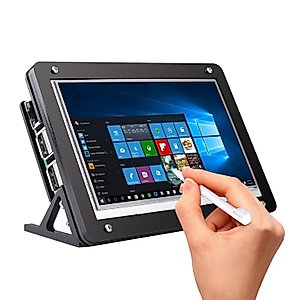 Longruner Raspberry Pi Touch Screen with Case, 5 Inch TFT LCD Display HDMI Module 800x480 for Raspberry Pi 3 2 Model B and RPI 1 B+ A BB Black PC Various Systems （with Protective Case）
