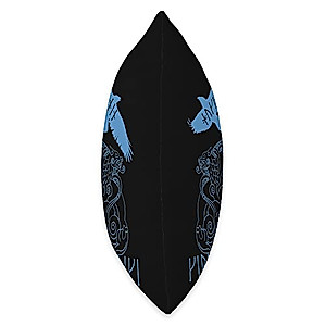 Norse Odin Ravens Wolves Valhalla Viking Mythology Odin Wolf Raven Scandinavian Norse Pagan Viking Throw Pillow, 18x18, Multicolor