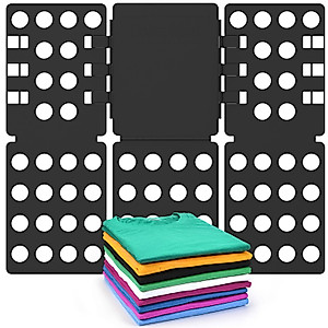 T Shirt Folding Board Shirts Clothes Folder Durable Plastic Laundry Boards,10.23*7.88*1.18 inches Black