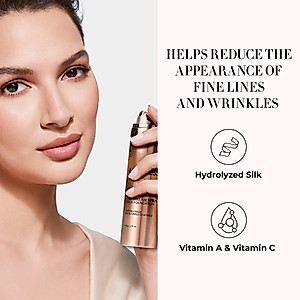 LUMINESS Silk Airbrush Spray Foundation & Buffing Brush Kit - Light Medium, Unisex, Skin Foundation Concealer