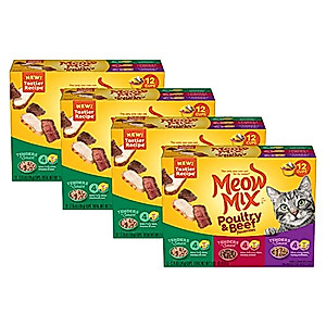 Meow Mix Tenders in Sauce Wet Cat Food, Poultry & Beef Variety Pack, 2.75 Ounce Cup (Pack of 48)