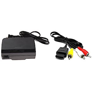 Video Game Accessories AC ADAPTER POWER SUPPLY & AV CABLE CORD FOR NINTENDO N64 BUNDLE (BRAND NEW)