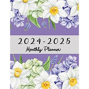 2024-2025 Monthly Planner: 2 year Monthly Planner Calendar Schedule Organizer January 2024 Up to December 2025 With Federal Holidays and Floral Cover: (2 year planner 2024-2025 monthly)