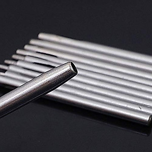 10Pcs Leather Hole Punch Cutter 0.5mm-5mm Leather Working Tools for Leather Watch Bands Belts Canvas Paper Plastics Round Hollow Hole Punch Cutter Tool (Round Hole Punch)