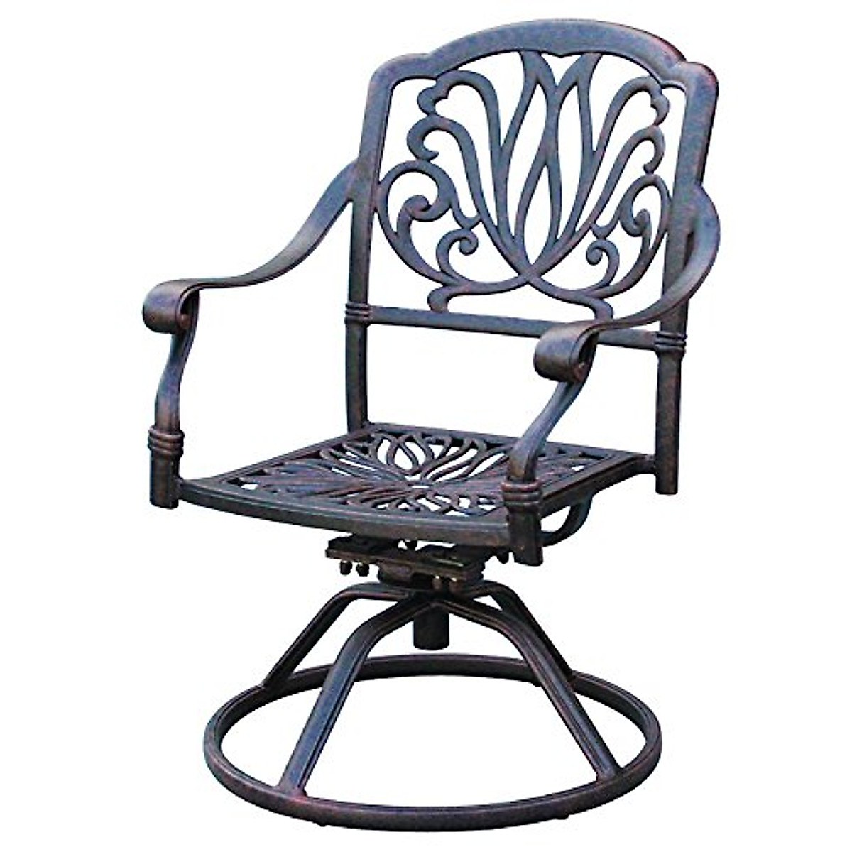 GrandPatioFurniture.com 2 CBM Elisabeth Collection 2 Cast Aluminum Swivel Rockers with 2 Cushions