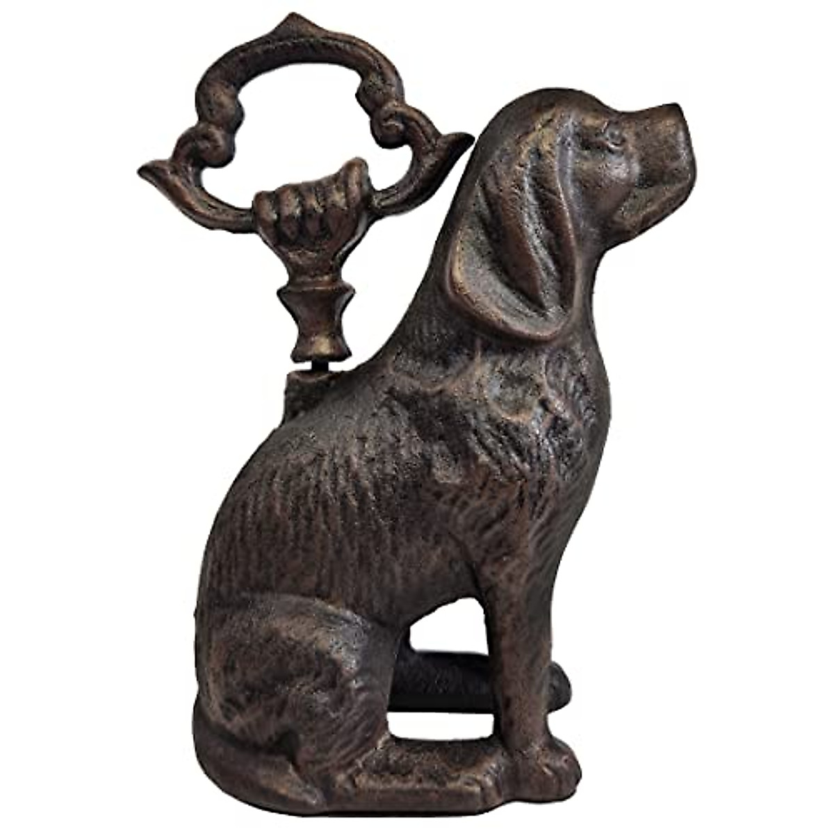 LuLu Decor, Cast Iron Decorative Dog Door Stopper with Rod, 5lbs 1oz