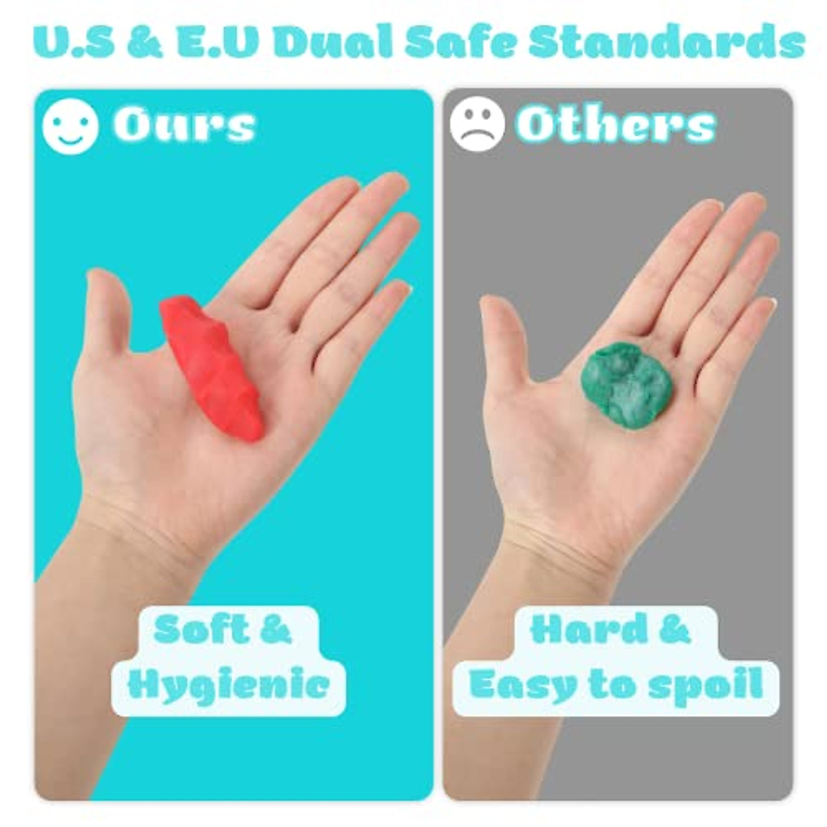 PHILODOGS Play-Masa Playdough 48 Pack of Non-Toxic Modeling Compound, 0.6 Ounce Each, Play Dough Bulk Sets for Kids Ages 3+