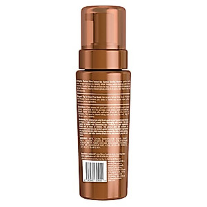 Jergens Natural Glow Instant Sun Body Mousse, Self Tanner for Deep Bronze Tan, Sunless Tanning Body Bronzer for Natural Looking Color Instantly, 6 Oz