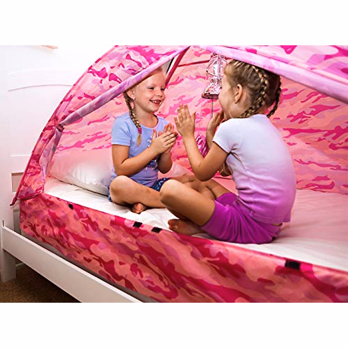 Pacific Play Tents 19781 Kids Pink Camo Bed Tent Playhouse - Twin Size