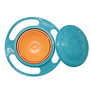 ZTL Gyro Bowl 360 Dgree Rotation Spill Resistant Gyroscopic Bowl with Lid