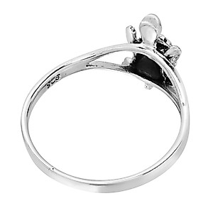 AeraVidaExquisite Swimming Abalone Shell Turtle .925 Sterling Silver Chic Band Ring for Women - Size 9